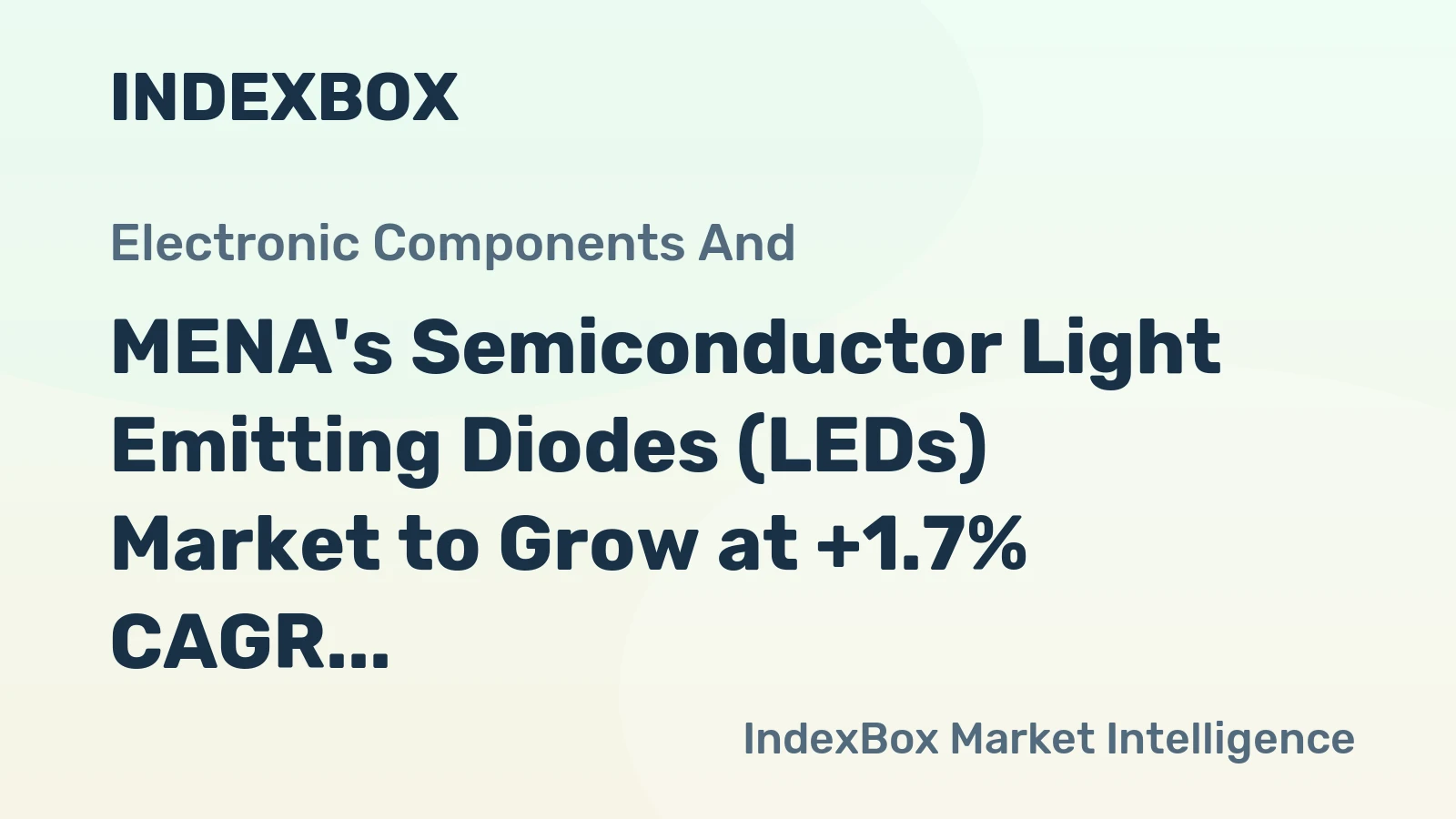 MENA's Semiconductor Light Emitting Diodes (LEDs) Market to Grow at +1.7% CAGR from 2024 to 2035