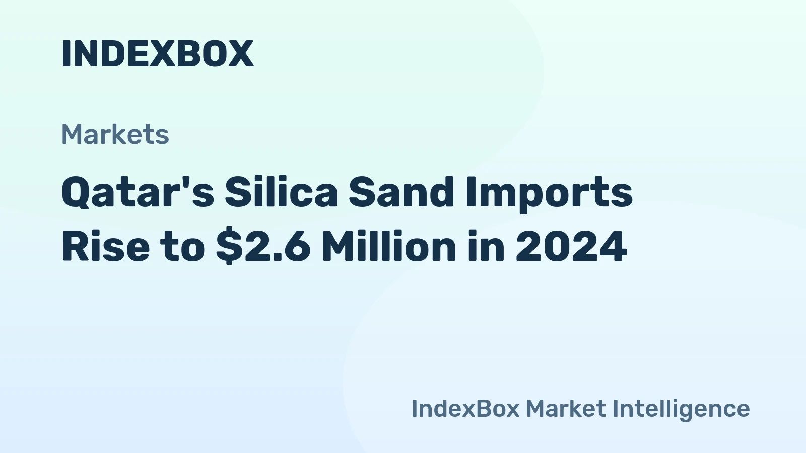 Qatar's Silica Sand Imports Rise to $2.6 Million in 2024