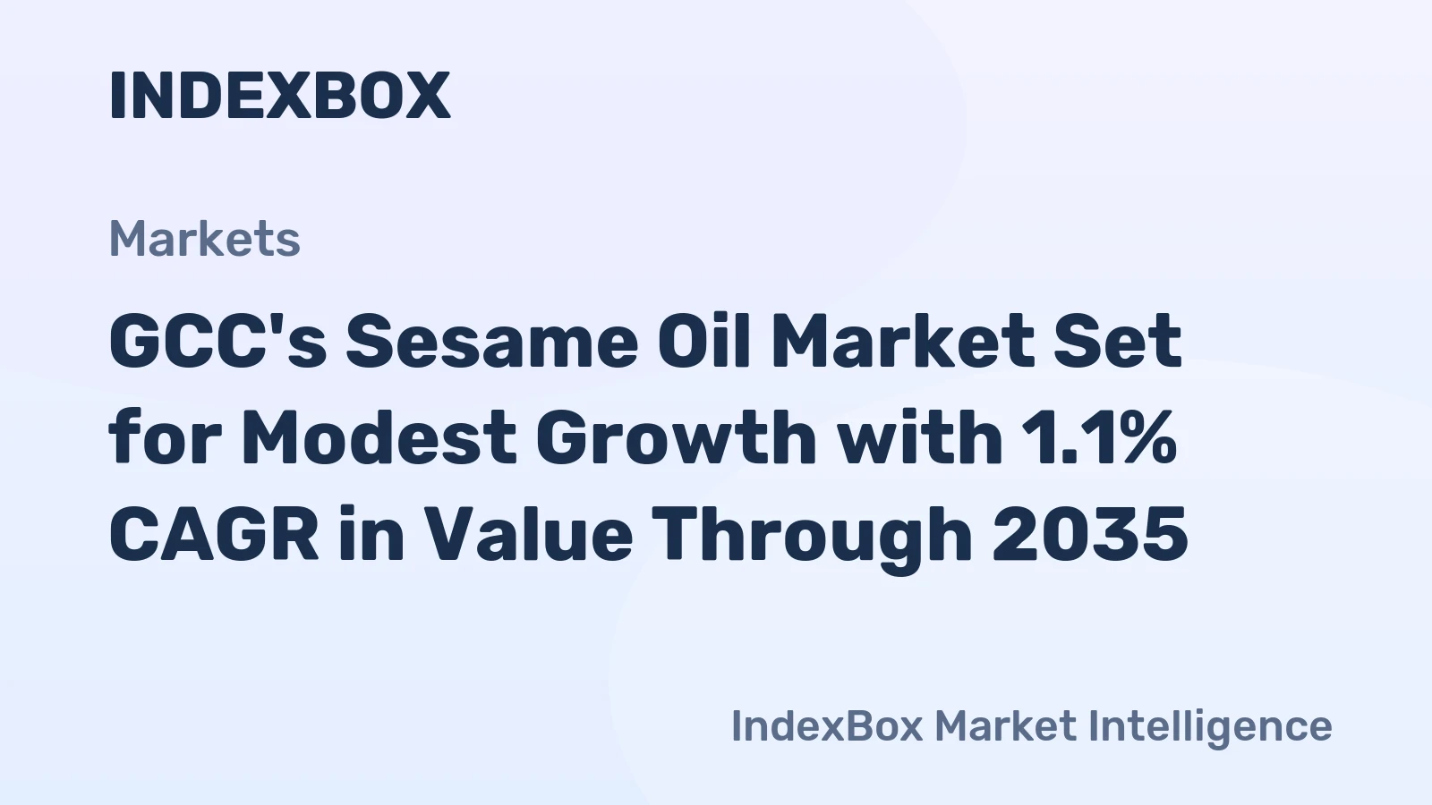 GCC's Sesame Oil Market Set for Modest Growth with 1.1% CAGR in Value Through 2035