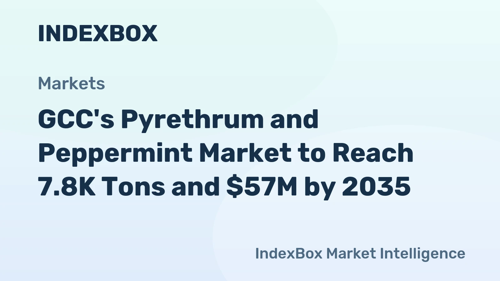 GCC's Pyrethrum and Peppermint Market to Reach 7.8K Tons and $57M by 2035