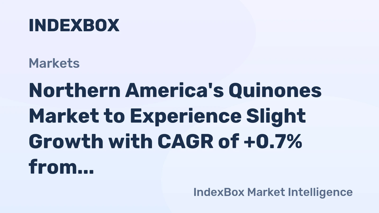 Northern America's Quinones Market to Experience Slight Growth with CAGR of +0.7% from 2024 to 2035