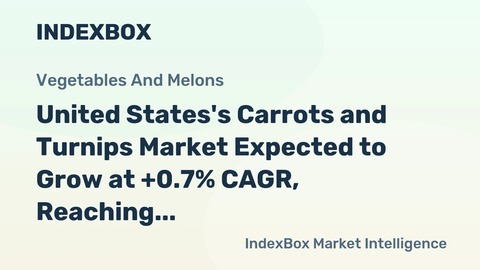 United States's Carrots and Turnips Market Expected to Grow at +0.7% CAGR, Reaching 1.7M tons by 2035