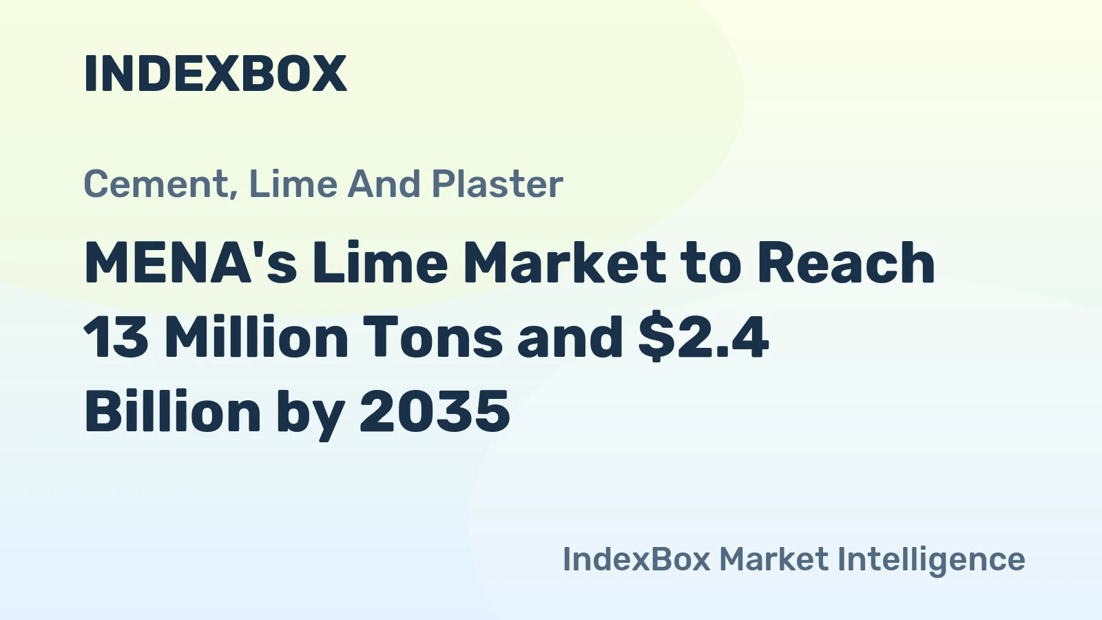 MENA's Lime Market to Reach 13 Million Tons and $2.4 Billion by 2035
