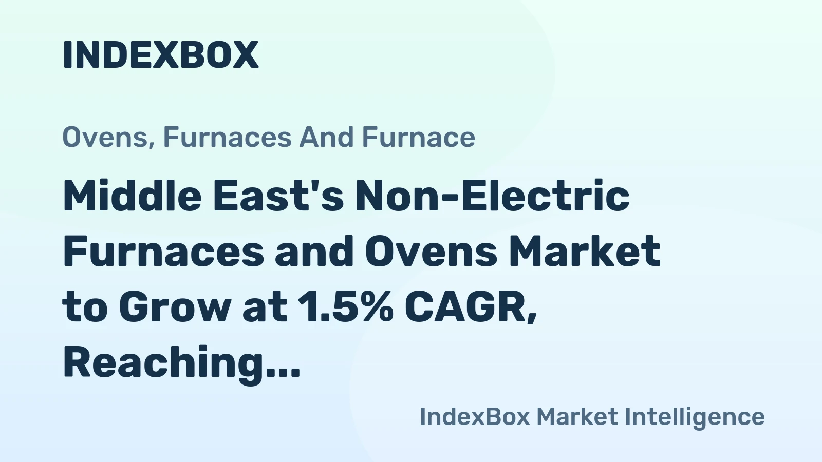 Middle East's Non-Electric Furnaces and Ovens Market to Grow at 1.5% CAGR, Reaching 6.9K Units by 2035