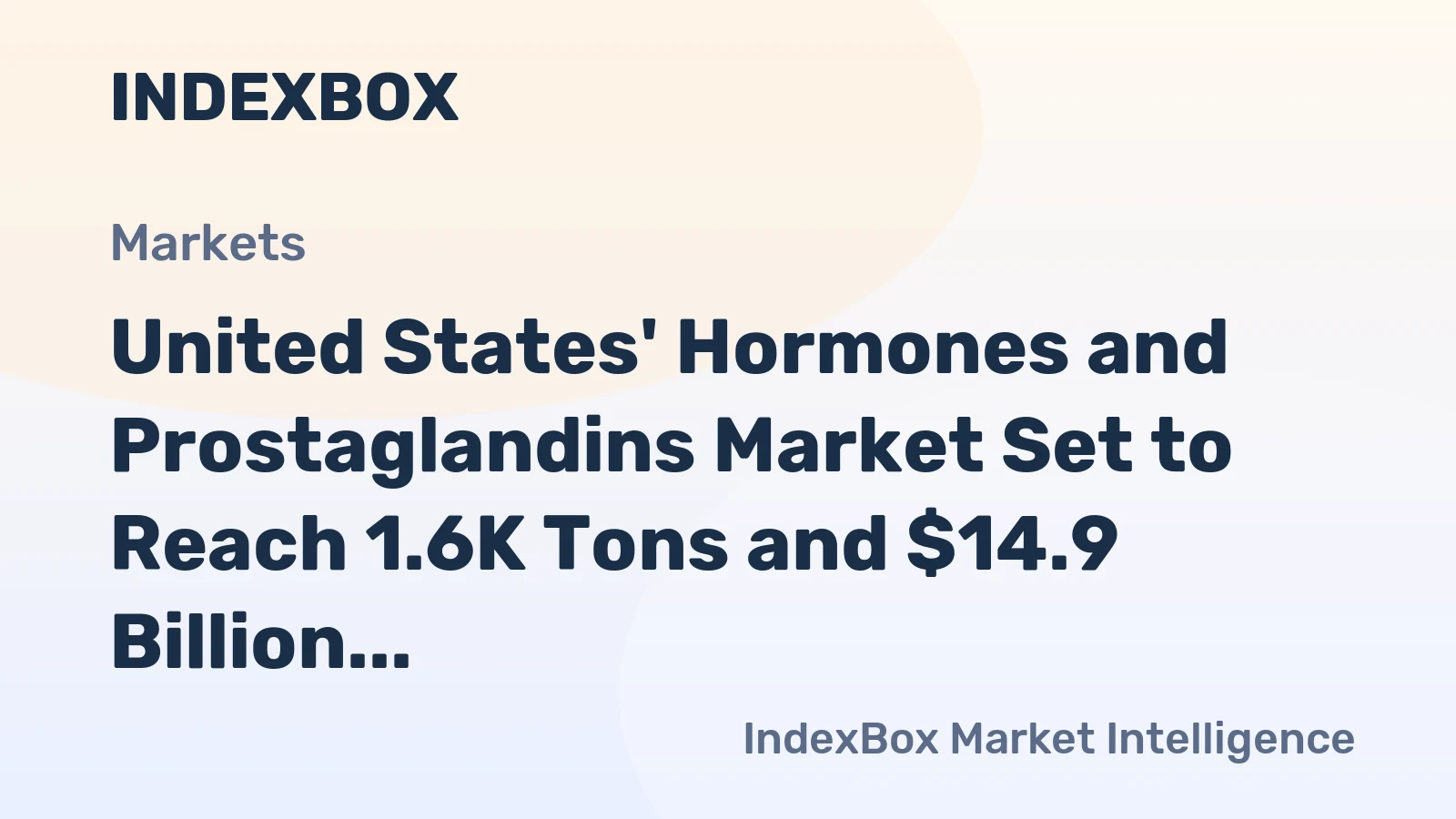 United States' Hormones and Prostaglandins Market Set to Reach 1.6K Tons and $14.9 Billion