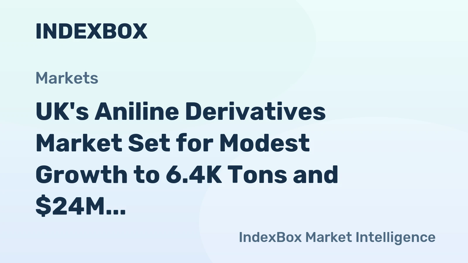 UK's Aniline Derivatives Market Set for Modest Growth to 6.4K Tons and $24M