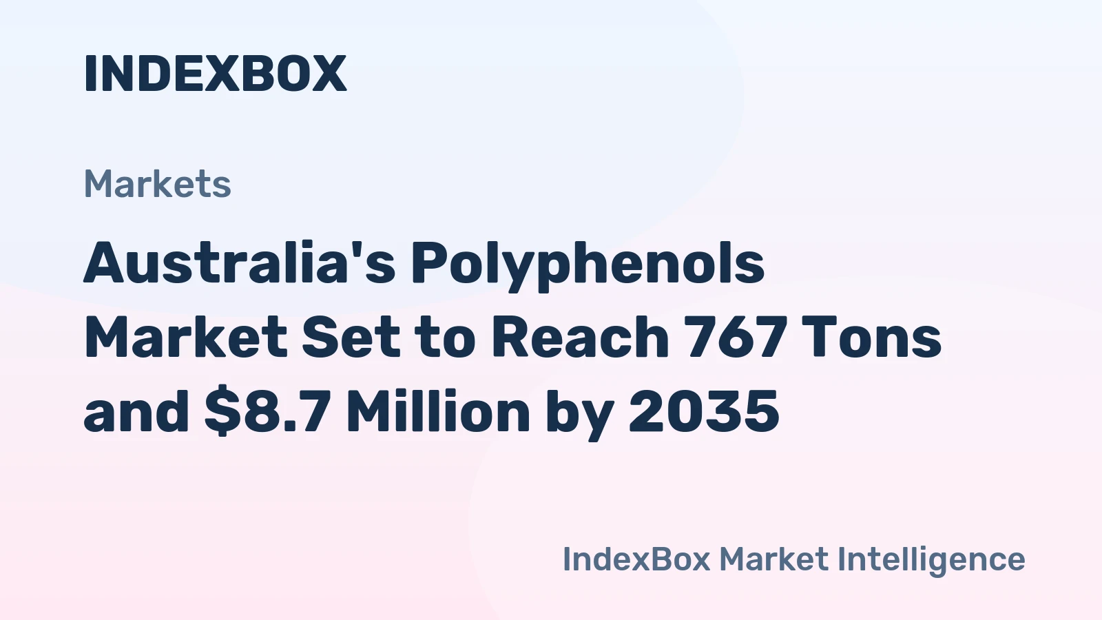 Australia's Polyphenols Market Set to Reach 767 Tons and $8.7 Million by 2035