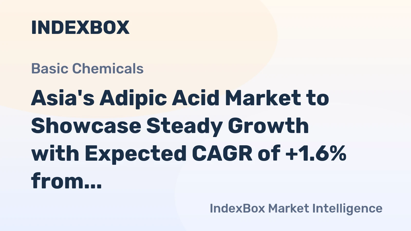 Asia's Adipic Acid Market to Showcase Steady Growth with Expected CAGR of +1.6% from 2024 to 2035