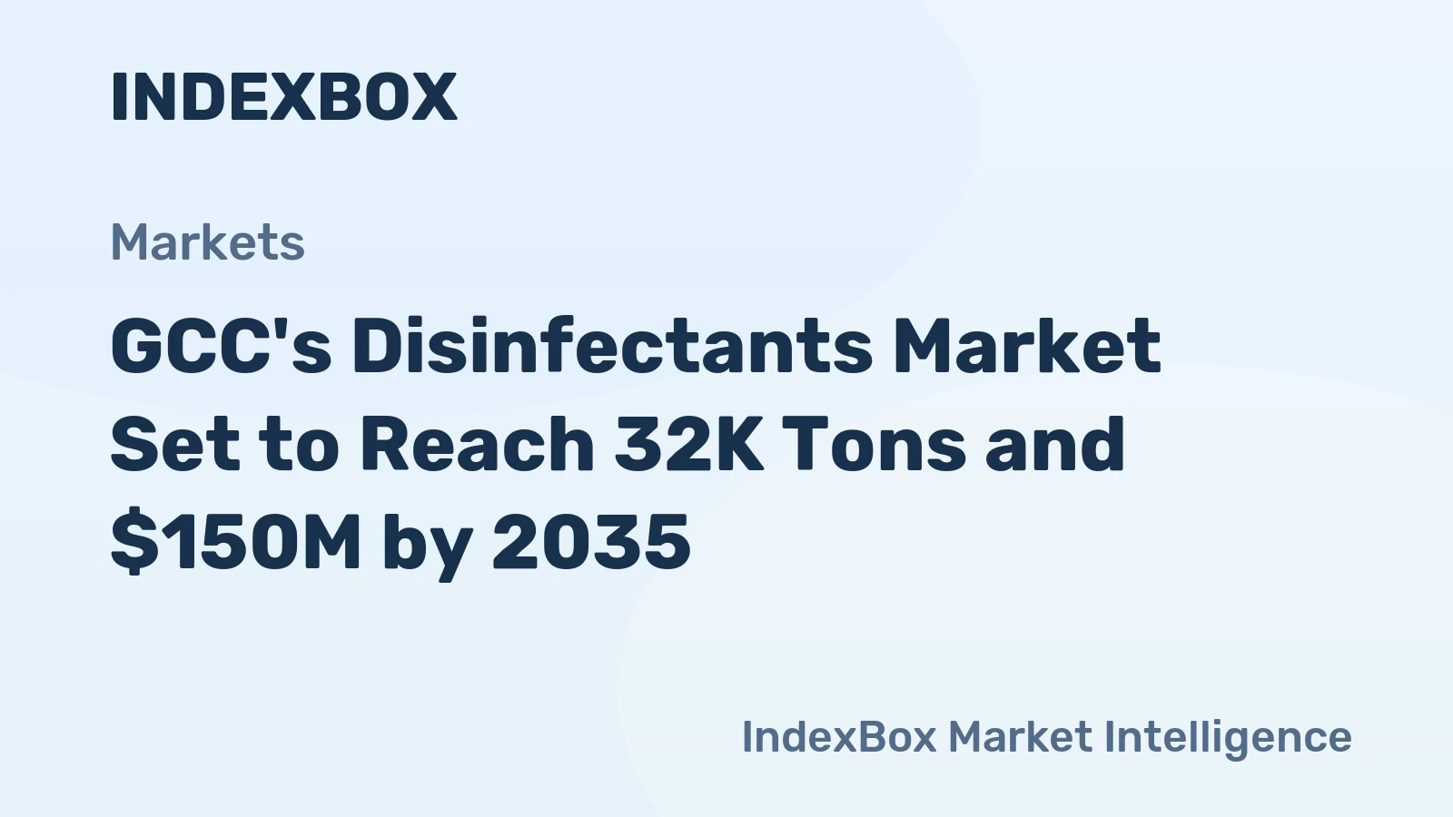 GCC's Disinfectants Market Set to Reach 32K Tons and $150M by 2035
