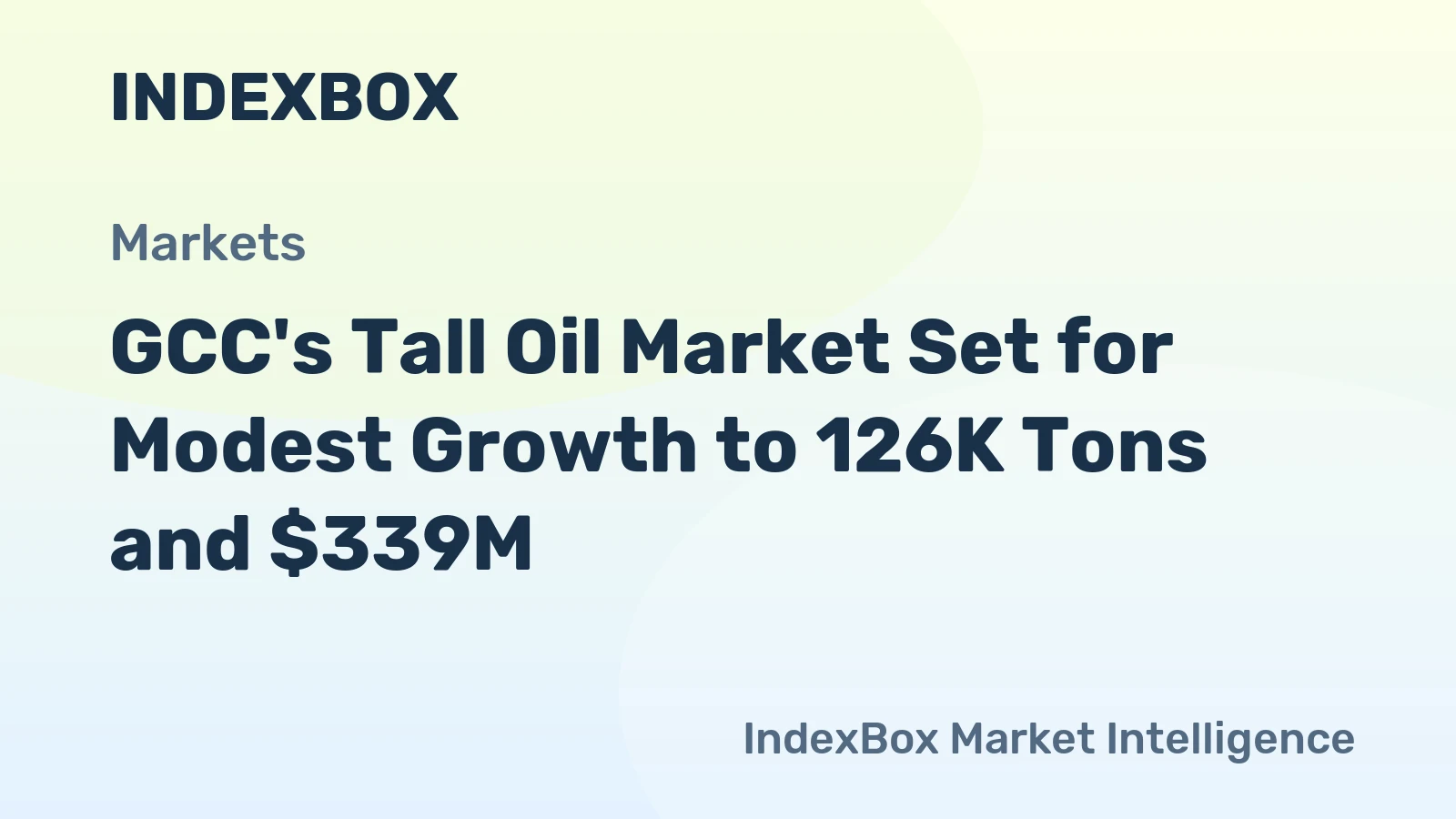 GCC's Tall Oil Market Set for Modest Growth to 126K Tons and $339M
