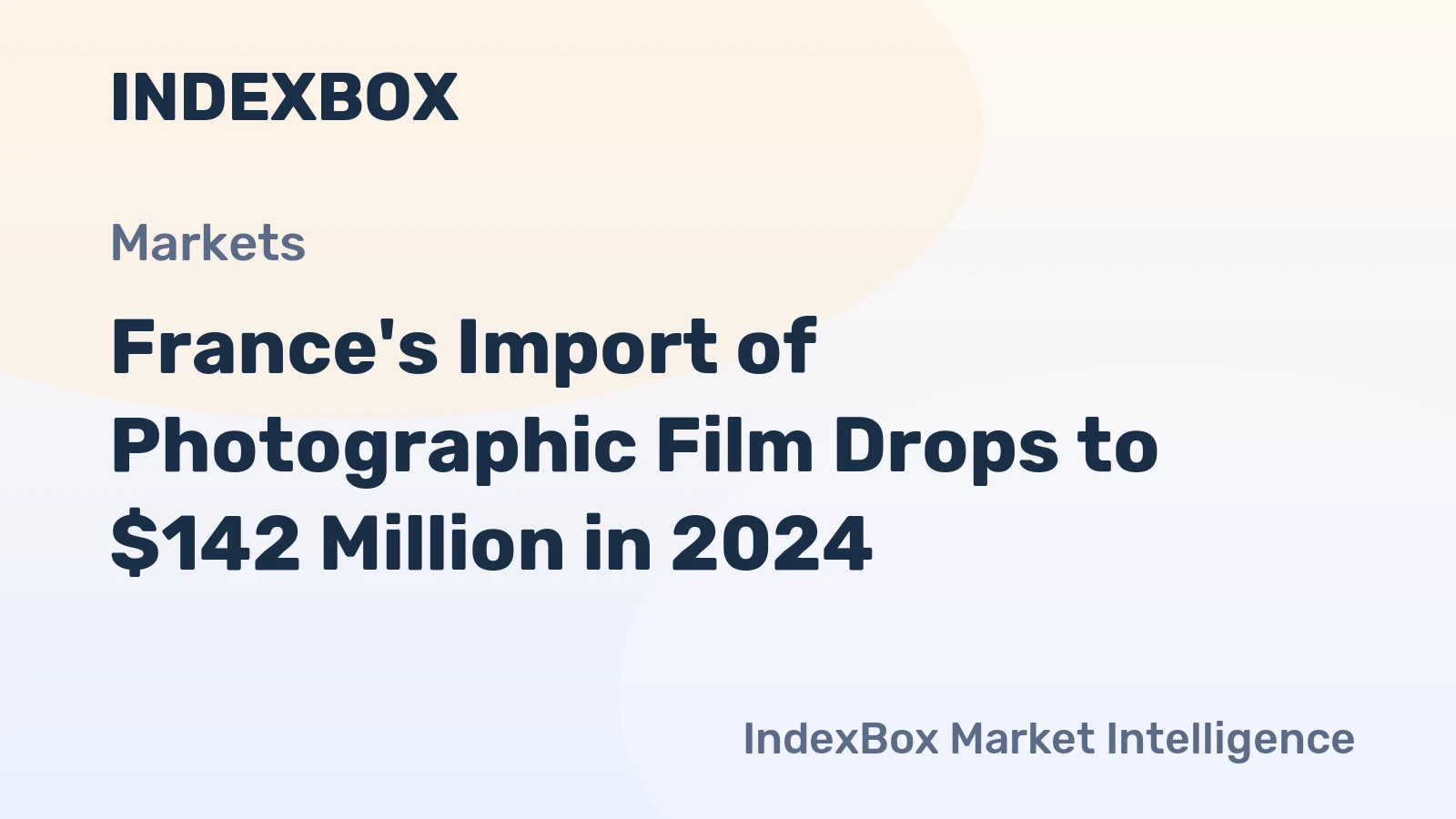 France's Import of Photographic Film Drops to $142 Million in 2024