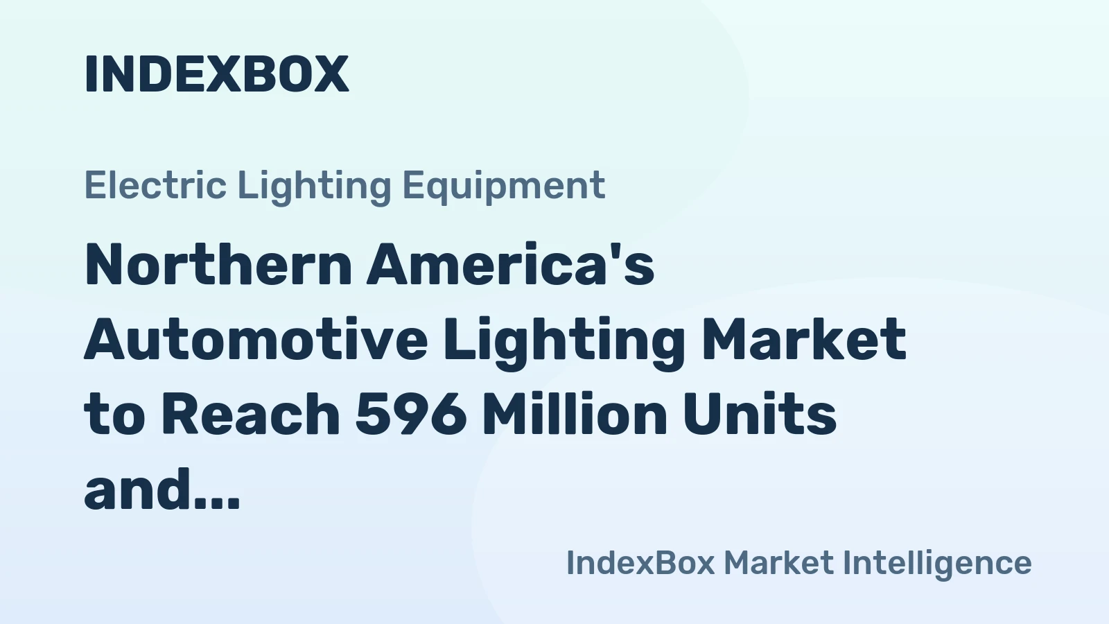 Northern America's Automotive Lighting Market to Reach 596 Million Units and $11.4 Billion by 2035