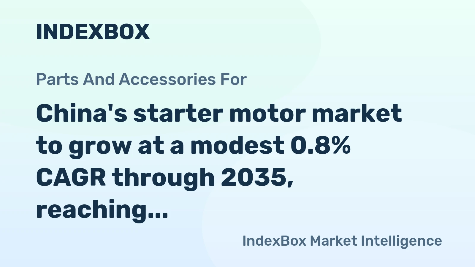 China's starter motor market to grow at a modest 0.8% CAGR through 2035, reaching $849M, driven by sustained demand for starter motors and dual purpose starter generators.