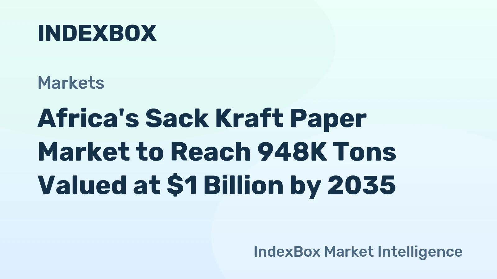 Africa's Sack Kraft Paper Market to Reach 948K Tons Valued at $1 Billion by 2035