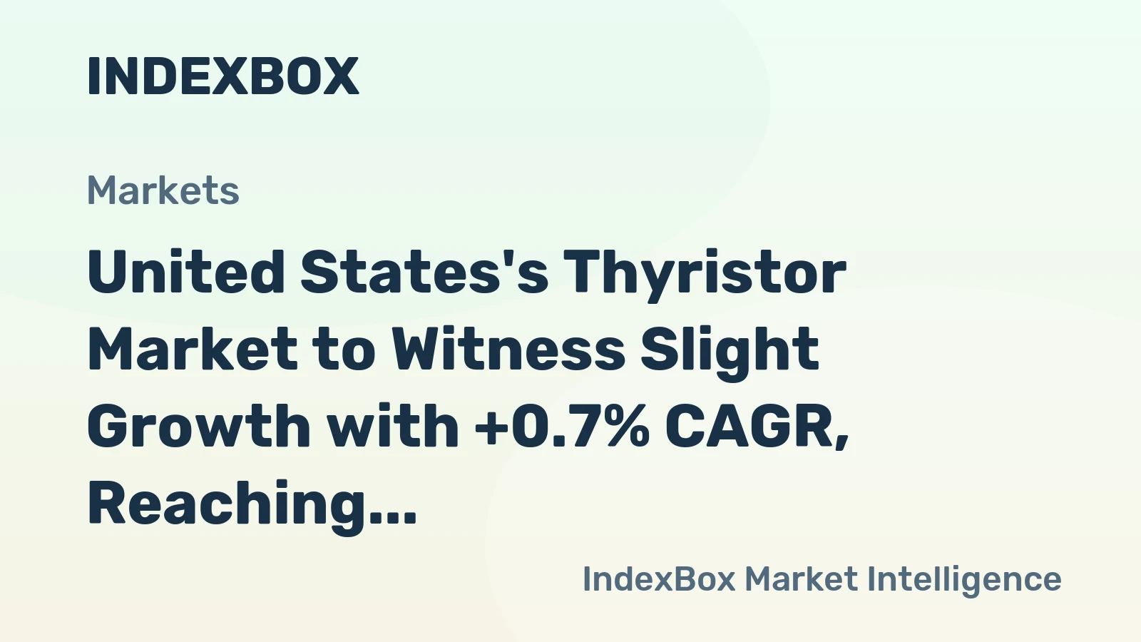 United States's Thyristor Market to Witness Slight Growth with +0.7% CAGR, Reaching $376M by 2035