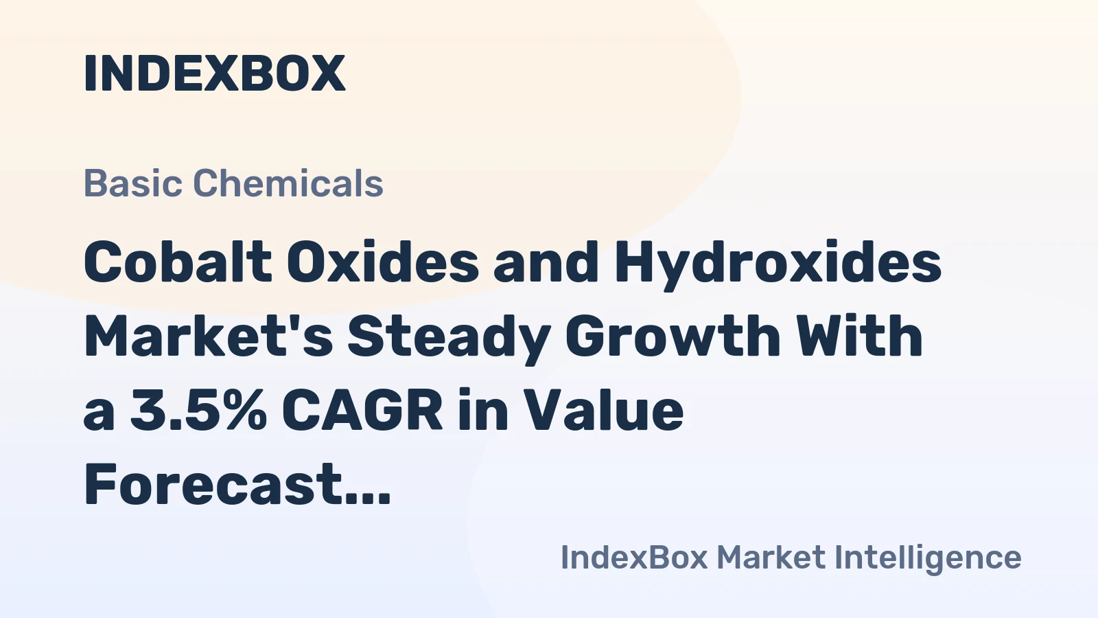 Cobalt Oxides and Hydroxides Market's Steady Growth With a 3.5% CAGR in Value Forecast Through 2035