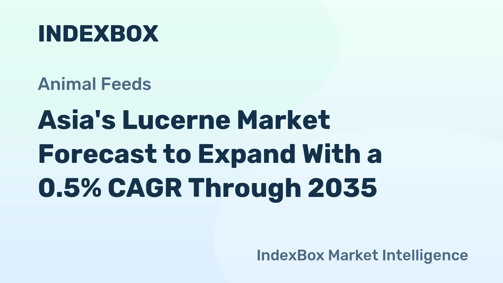 Asia's Lucerne Market Forecast to Expand With a 0.5% CAGR Through 2035