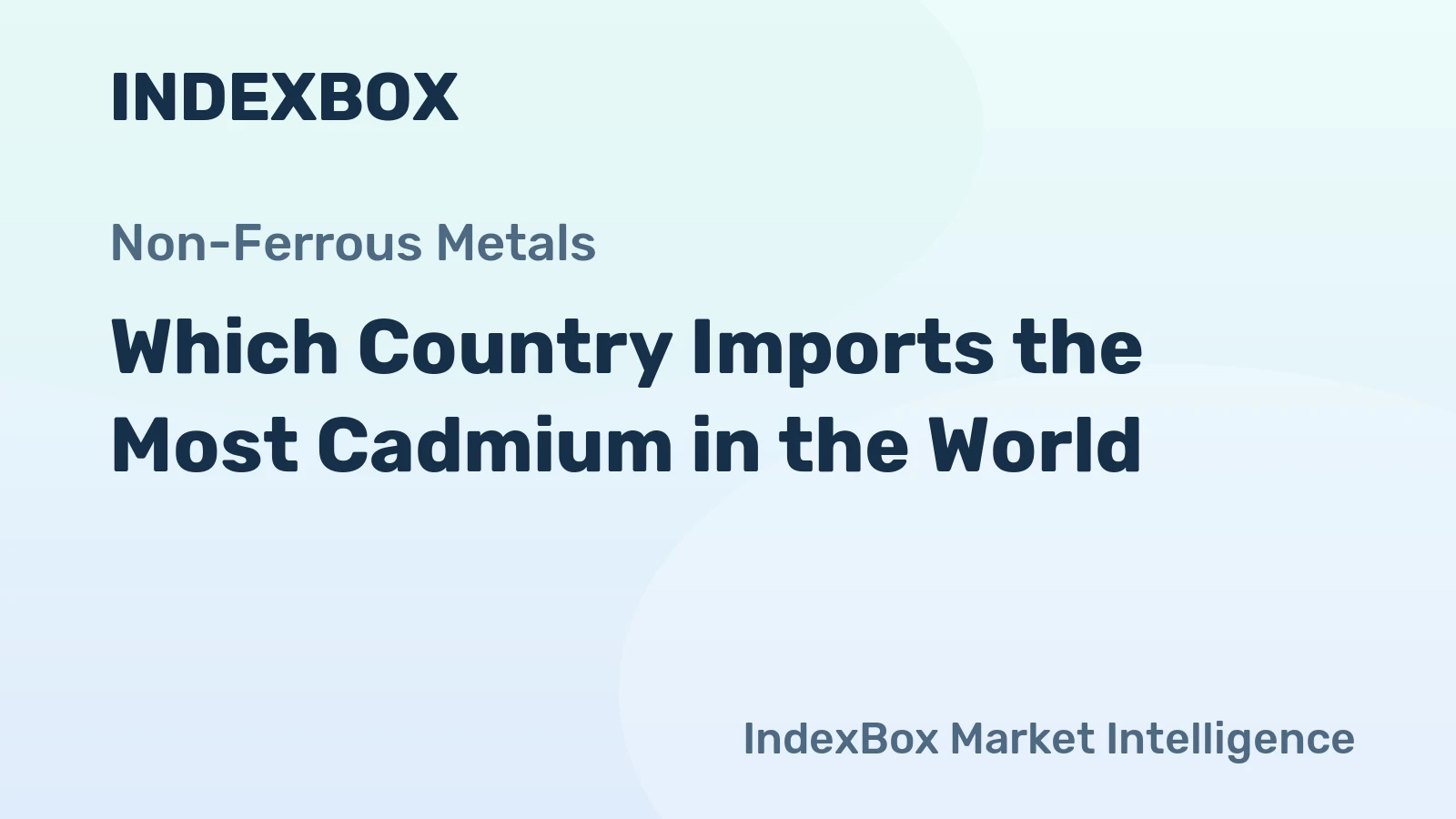 Which Country Imports the Most Cadmium in the World?
