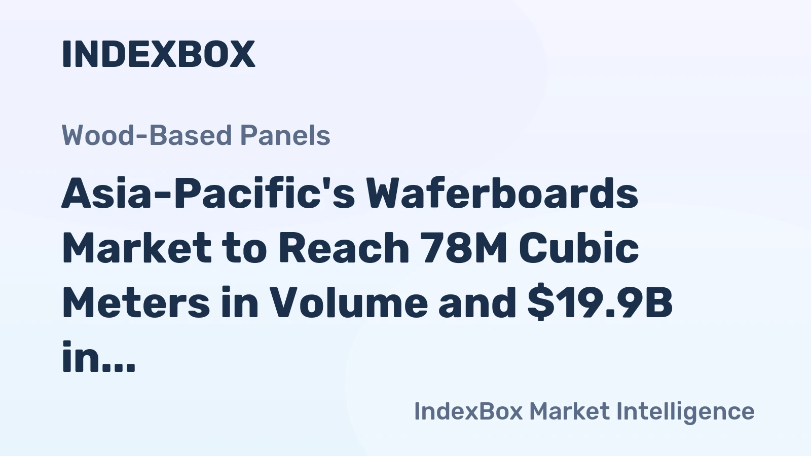 Asia-Pacific's Waferboards Market to Reach 78M Cubic Meters in Volume and $19.9B in Value by 2035, Driven by Increasing Demand