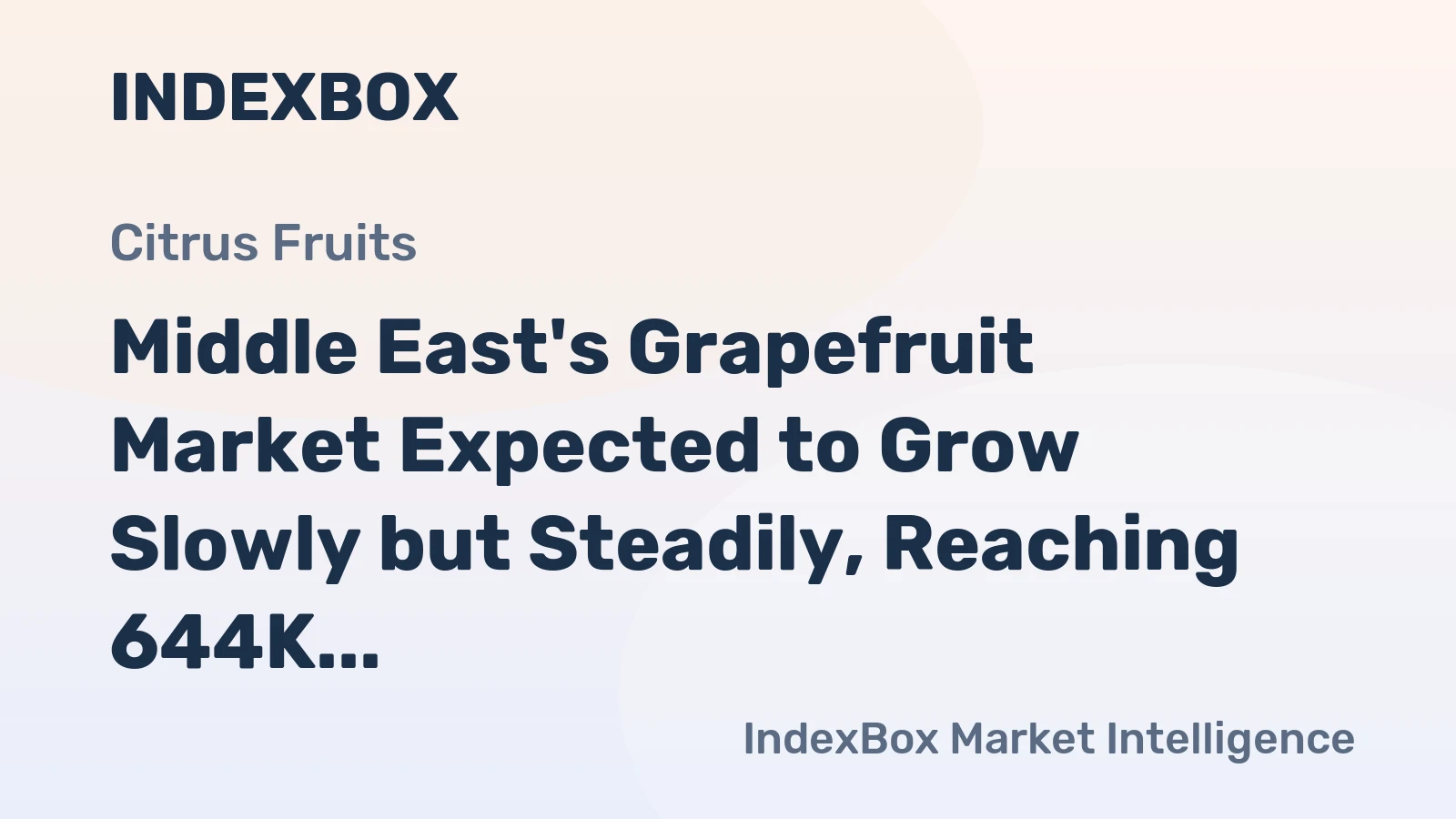 Middle East's Grapefruit Market Expected to Grow Slowly but Steadily, Reaching 644K tons and $468M by 2035