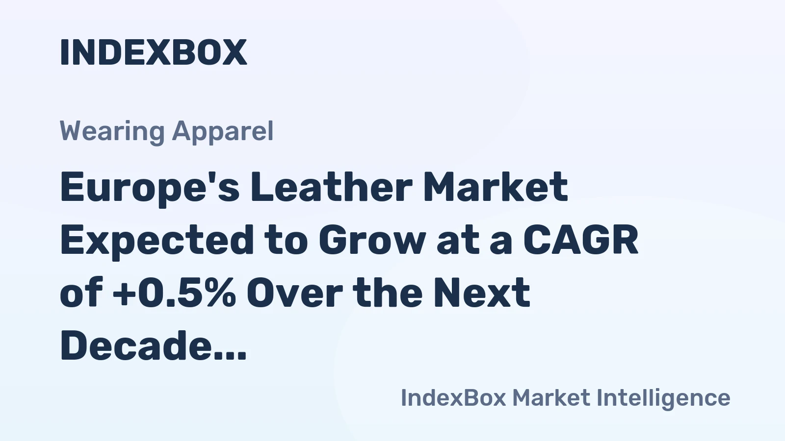 Europe's Leather Market Expected to Grow at a CAGR of +0.5% Over the Next Decade