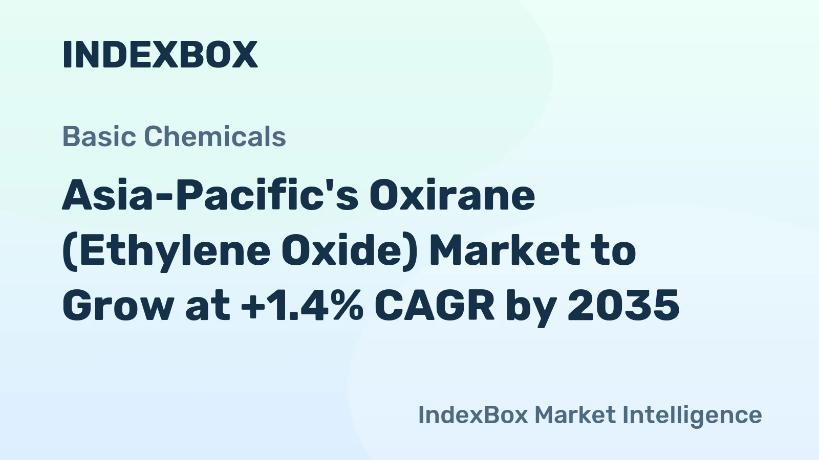 Asia-Pacific's Oxirane (Ethylene Oxide) Market to Grow at +1.4% CAGR by 2035