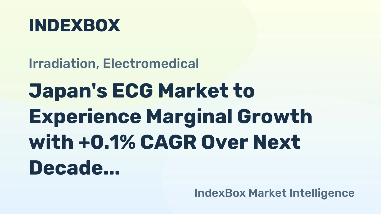 Japan's ECG Market to Experience Marginal Growth with +0.1% CAGR Over Next Decade