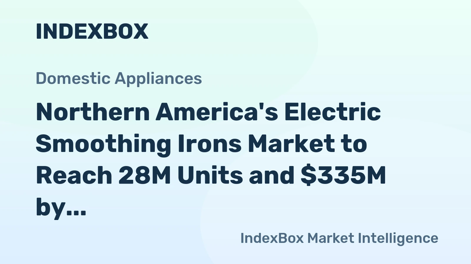 Northern America's Electric Smoothing Irons Market to Reach 28M Units and $335M by 2035, Forecast to Grow at +0.6% and +0.7% CAGR respectively