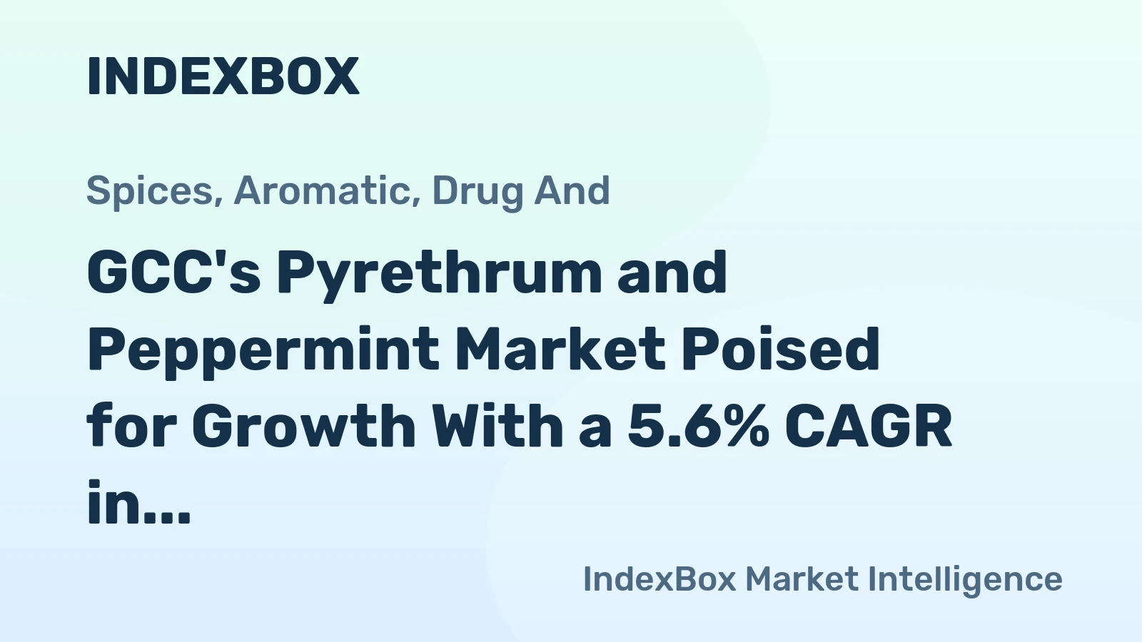 GCC's Pyrethrum and Peppermint Market Poised for Growth With a 5.6% CAGR in Value Through 2035
