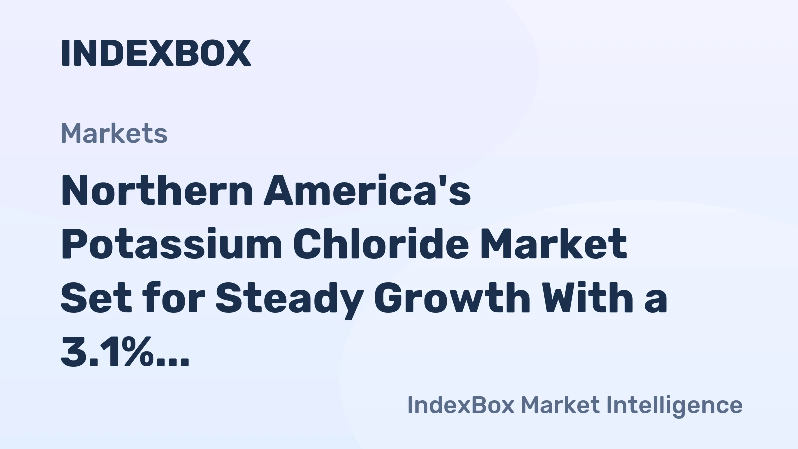 Northern America's Potassium Chloride Market Set for Steady Growth With a 3.1% CAGR