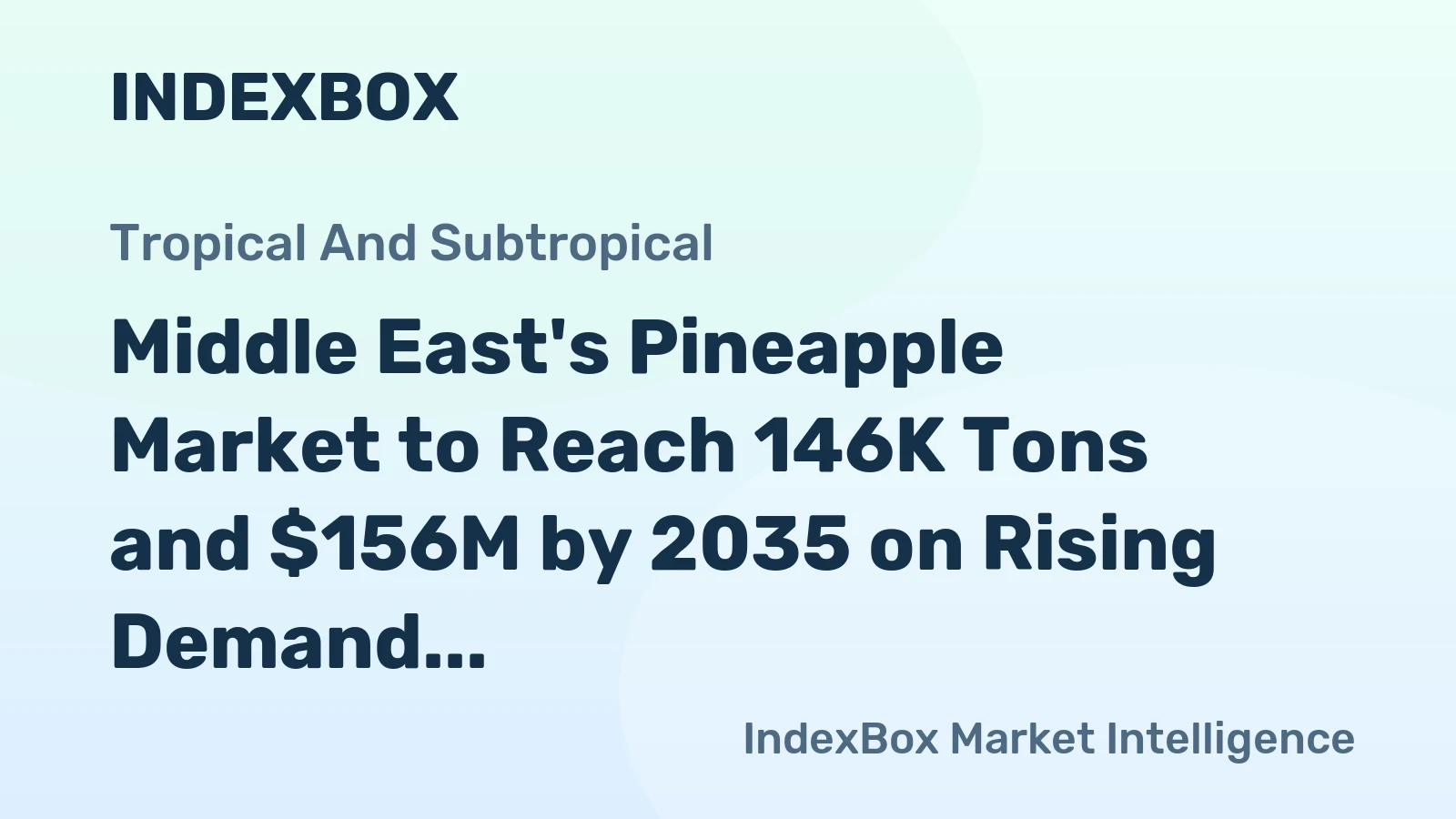 Middle East's Pineapple Market to Reach 146K Tons and $156M by 2035 on Rising Demand