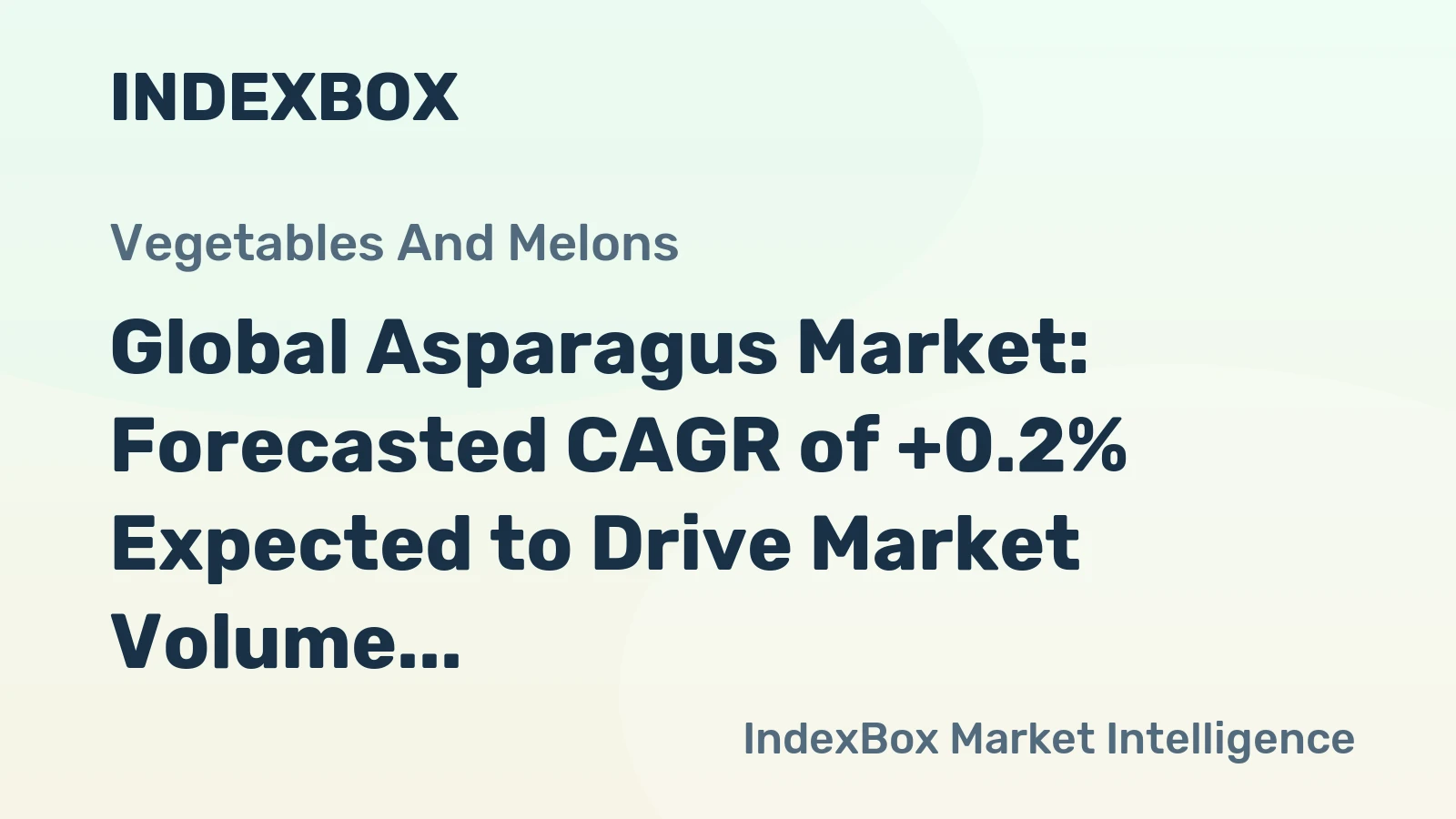 Global Asparagus Market: Forecasted CAGR of +0.2% Expected to Drive Market Volume to 8.8M Tons by 2035