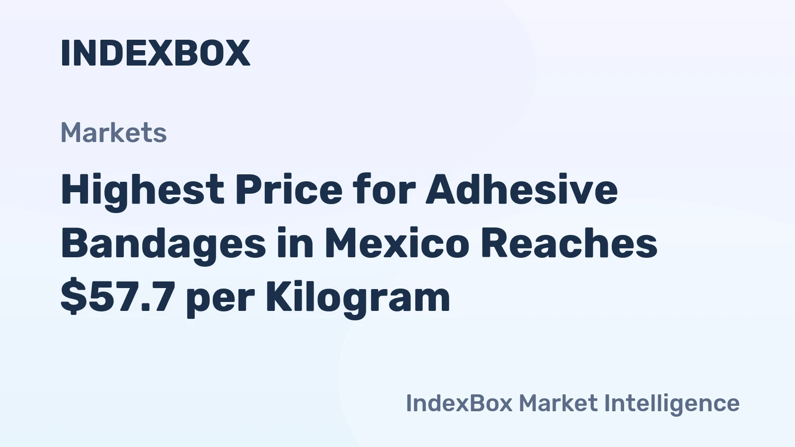 Highest Price for Adhesive Bandages in Mexico Reaches $57.7 per Kilogram