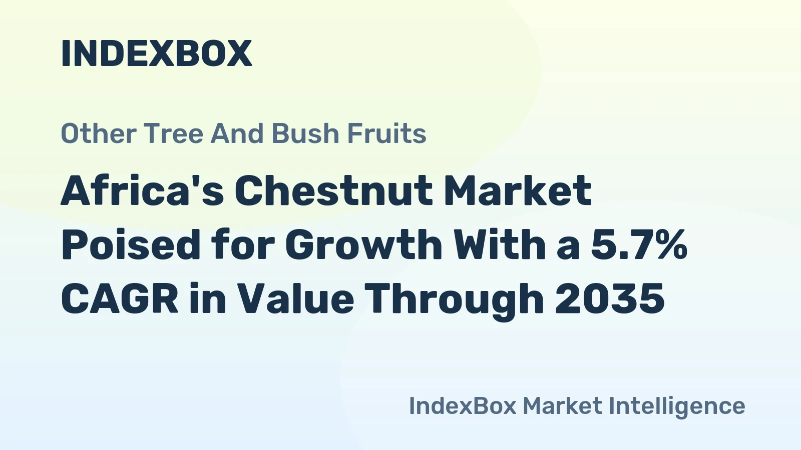 Africa's Chestnut Market Poised for Growth With a 5.7% CAGR in Value Through 2035