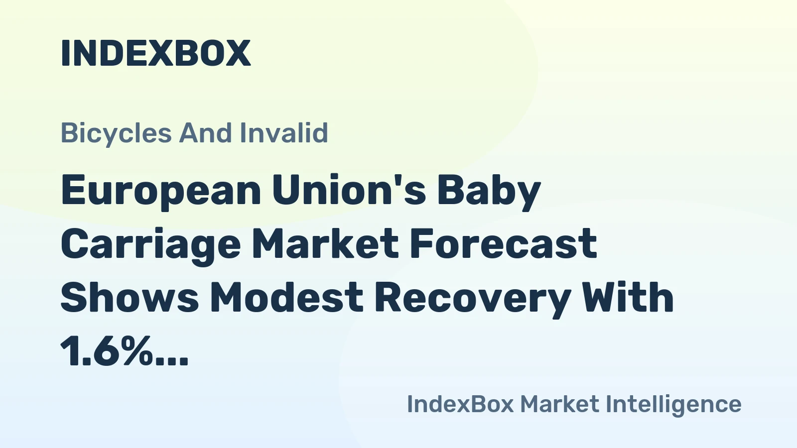 European Union's Baby Carriage Market Forecast Shows Modest Recovery With 1.6% Volume CAGR Through 2035