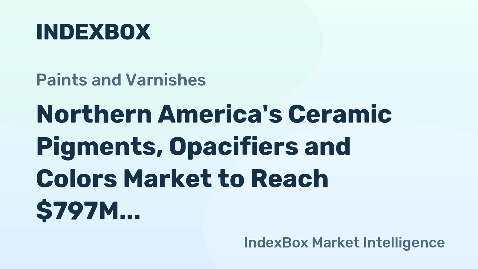 Northern America's Ceramic Pigments, Opacifiers and Colors Market to Reach $797M by 2035 with Expected CAGR of +0.9%