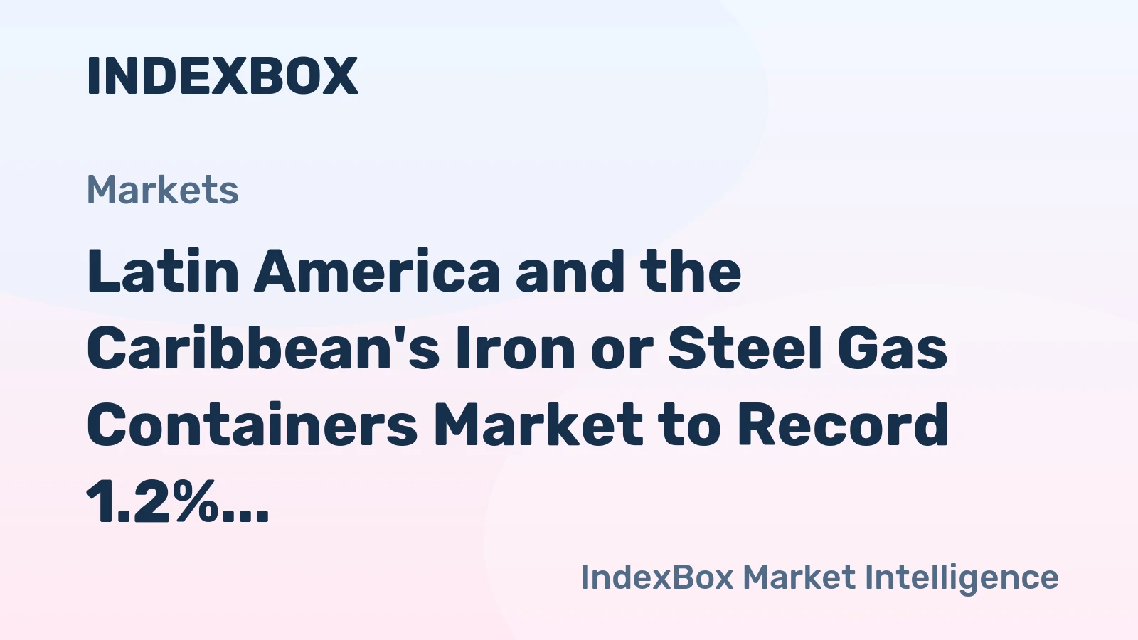 Latin America and the Caribbean's Iron or Steel Gas Containers Market to Record 1.2% CAGR Growth