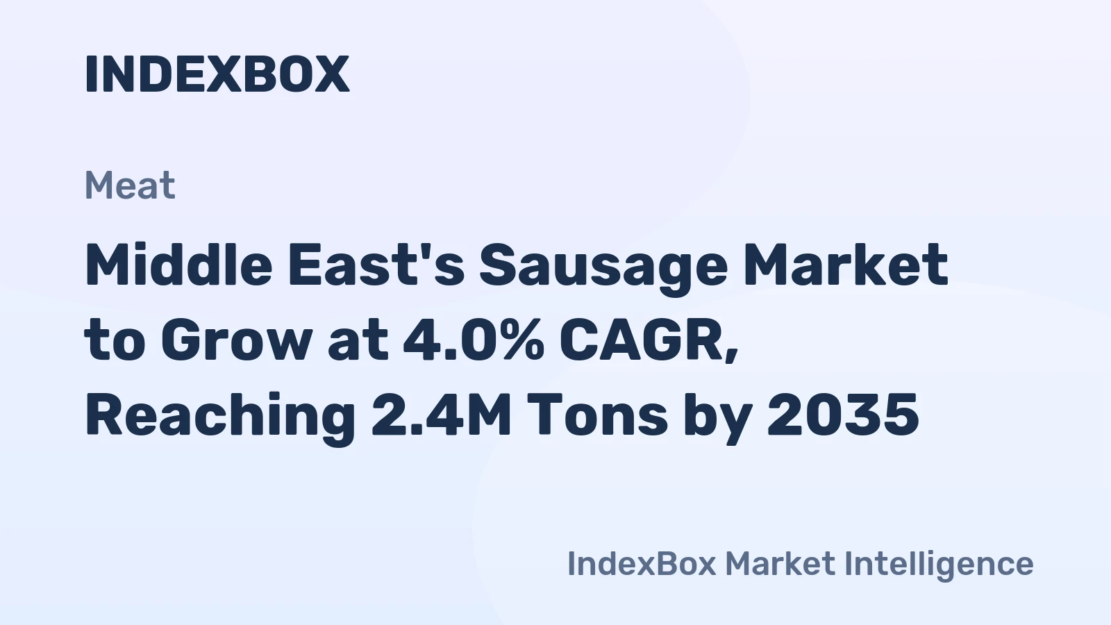 Middle East's Sausage Market to Grow at 4.0% CAGR, Reaching 2.4M Tons by 2035