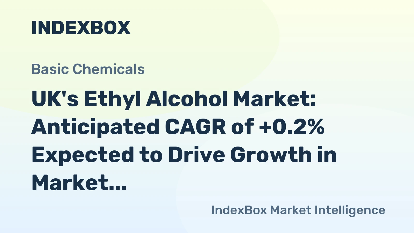 UK's Ethyl Alcohol Market: Anticipated CAGR of +0.2% Expected to Drive Growth in Market Volume