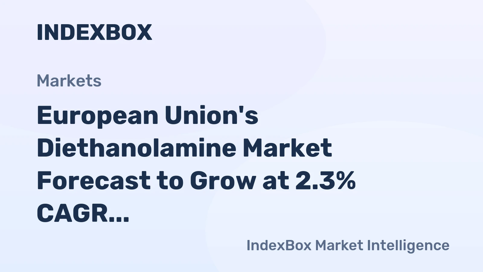European Union's Diethanolamine Market Forecast to Grow at 2.3% CAGR Through 2035