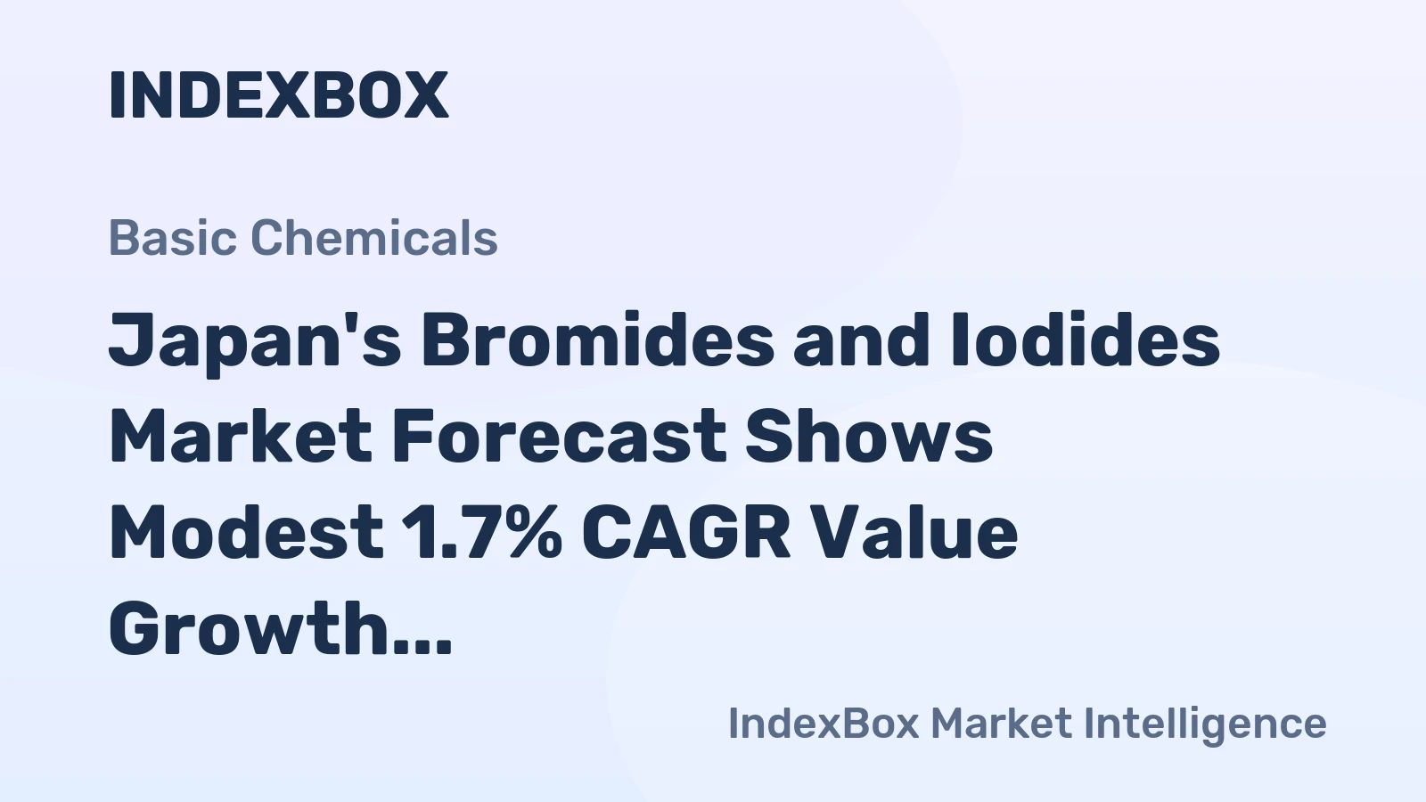 Japan's Bromides and Iodides Market Forecast Shows Modest 1.7% CAGR Value Growth Through 2035