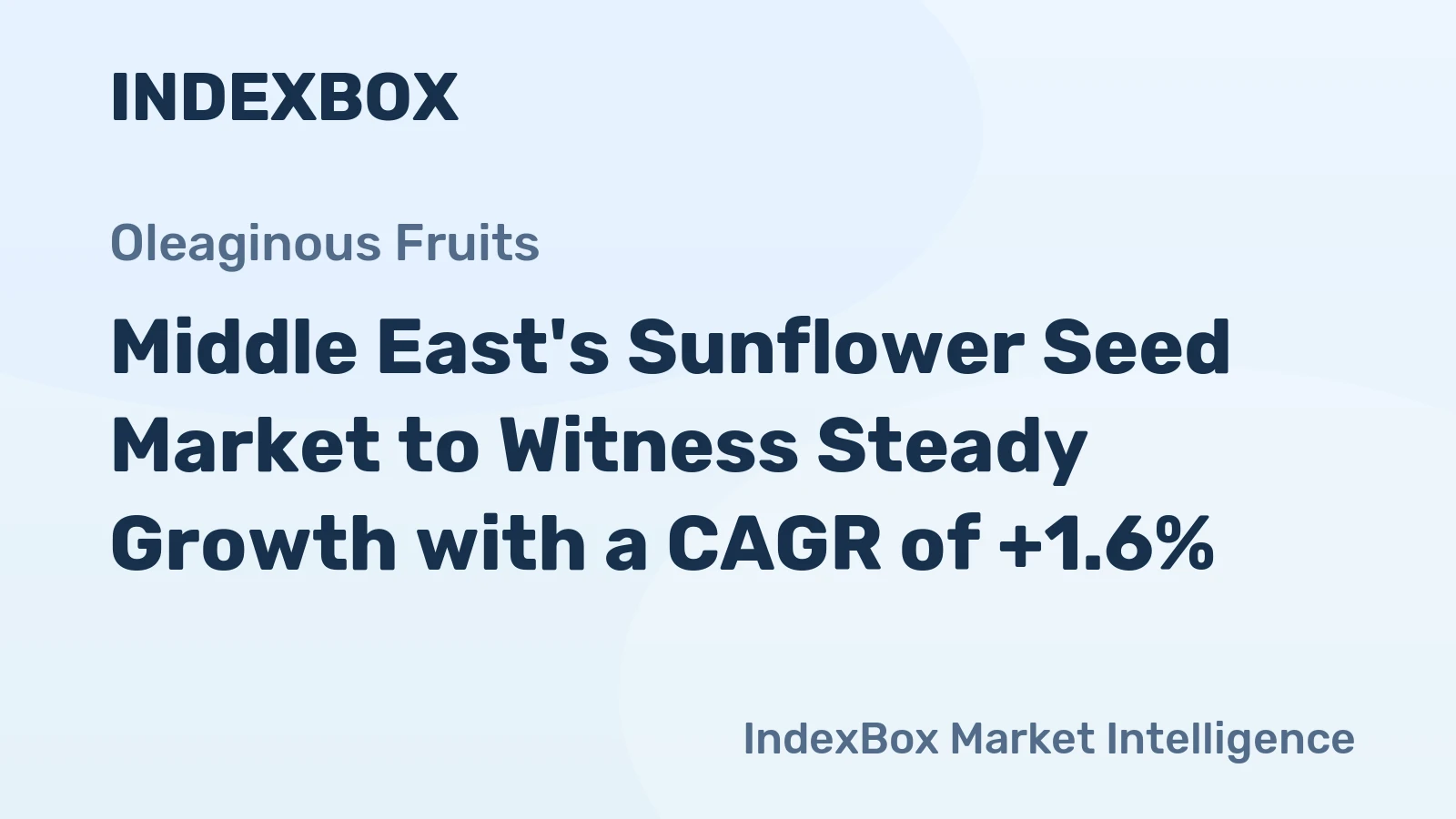 Middle East's Sunflower Seed Market to Witness Steady Growth with a CAGR of +1.6%