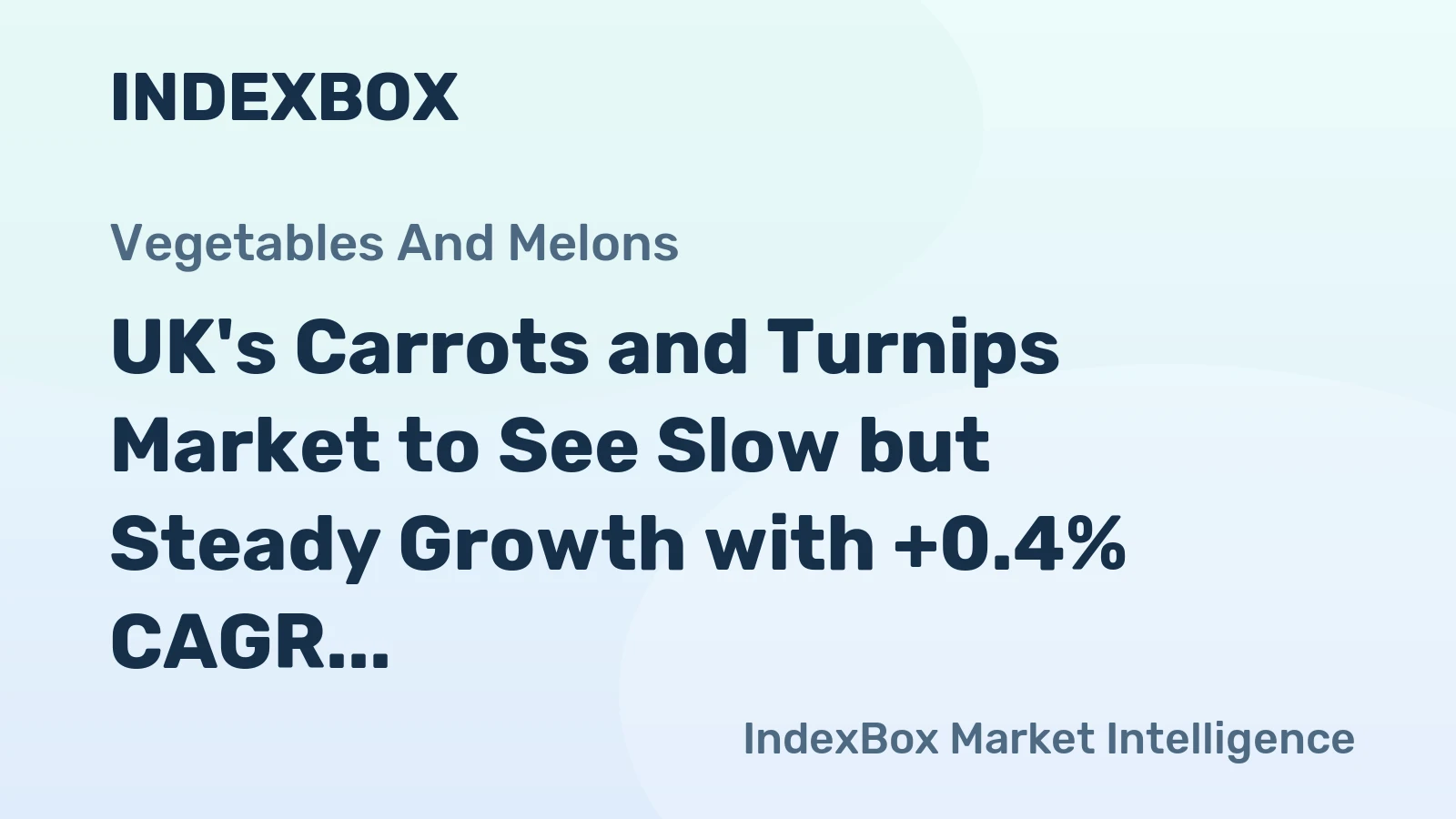 UK's Carrots and Turnips Market to See Slow but Steady Growth with +0.4% CAGR Predicted from 2024 to 2035