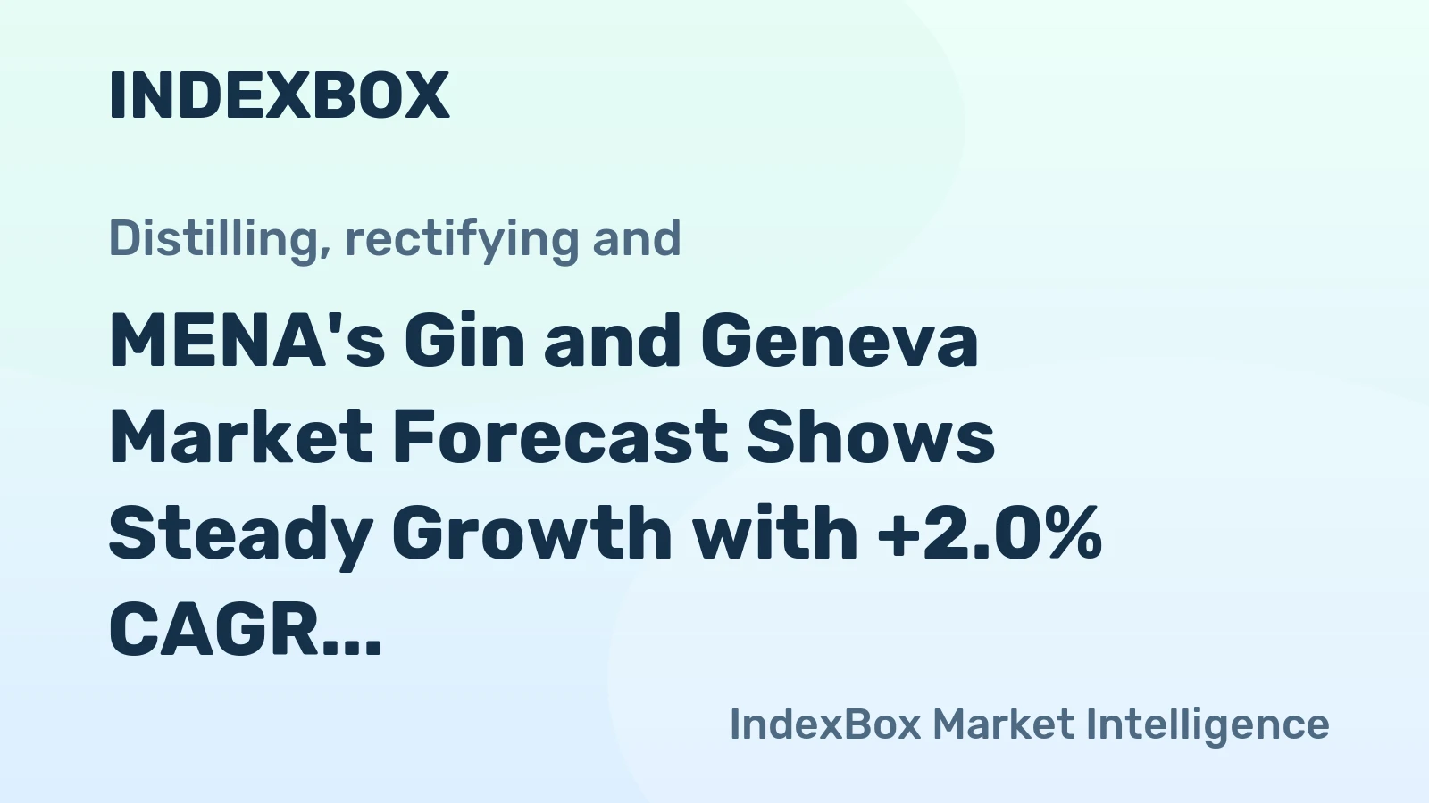 MENA's Gin and Geneva Market Forecast Shows Steady Growth with +2.0% CAGR Through 2035