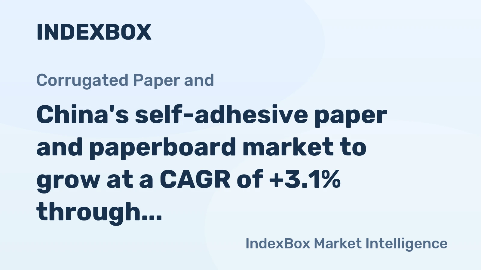 China's self-adhesive paper and paperboard market to grow at a CAGR of +3.1% through 2035, reaching $6.1B in value