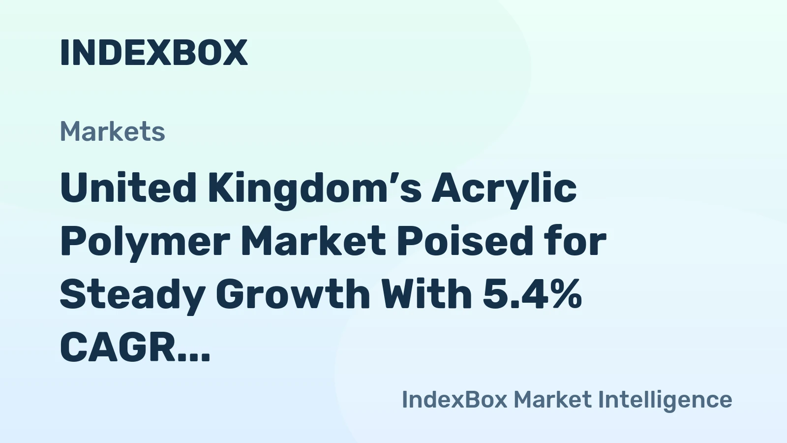 United Kingdom’s Acrylic Polymer Market Poised for Steady Growth With 5.4% CAGR in Value