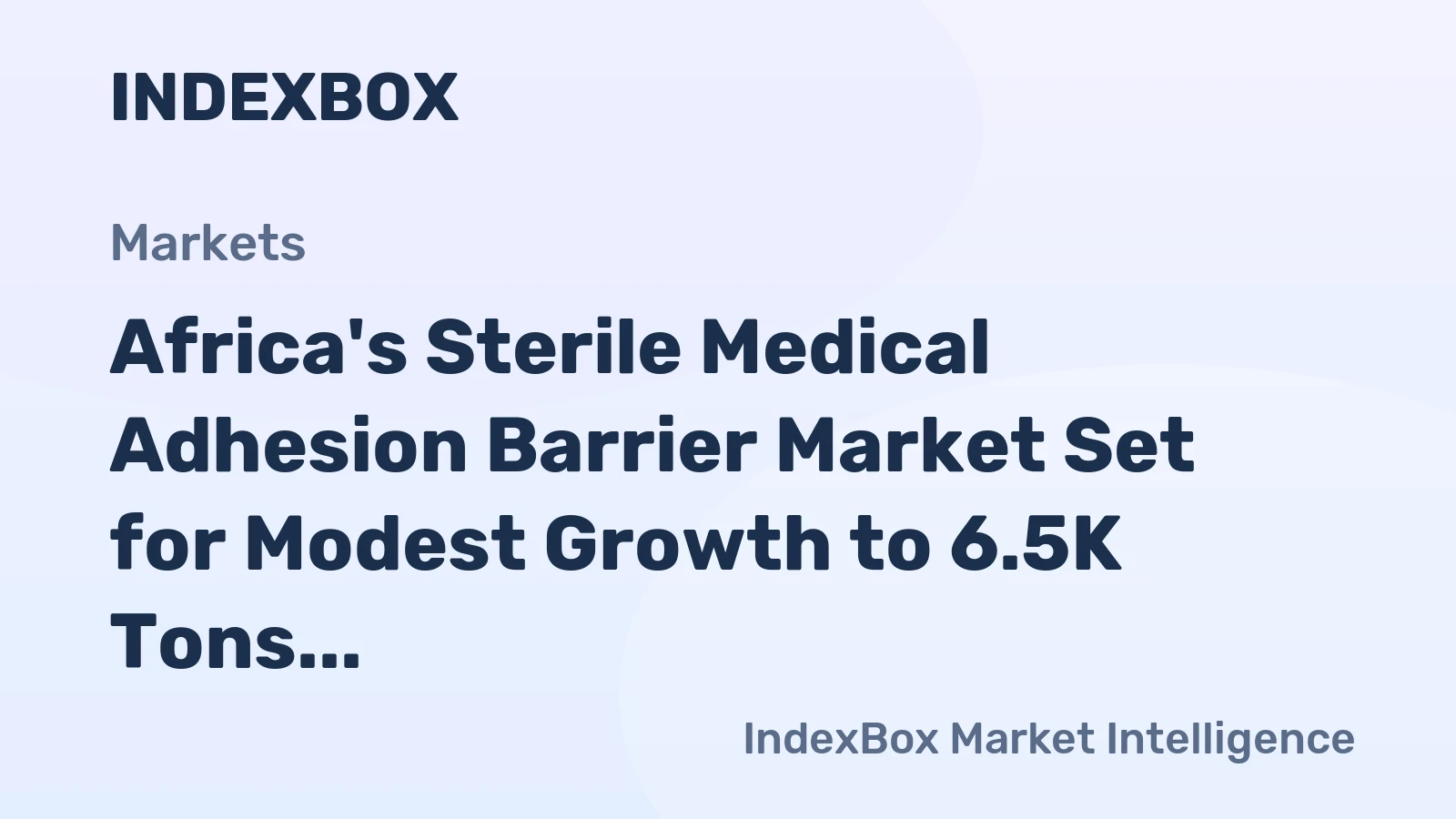 Africa's Sterile Medical Adhesion Barrier Market Set for Modest Growth to 6.5K Tons and $551M by 2035