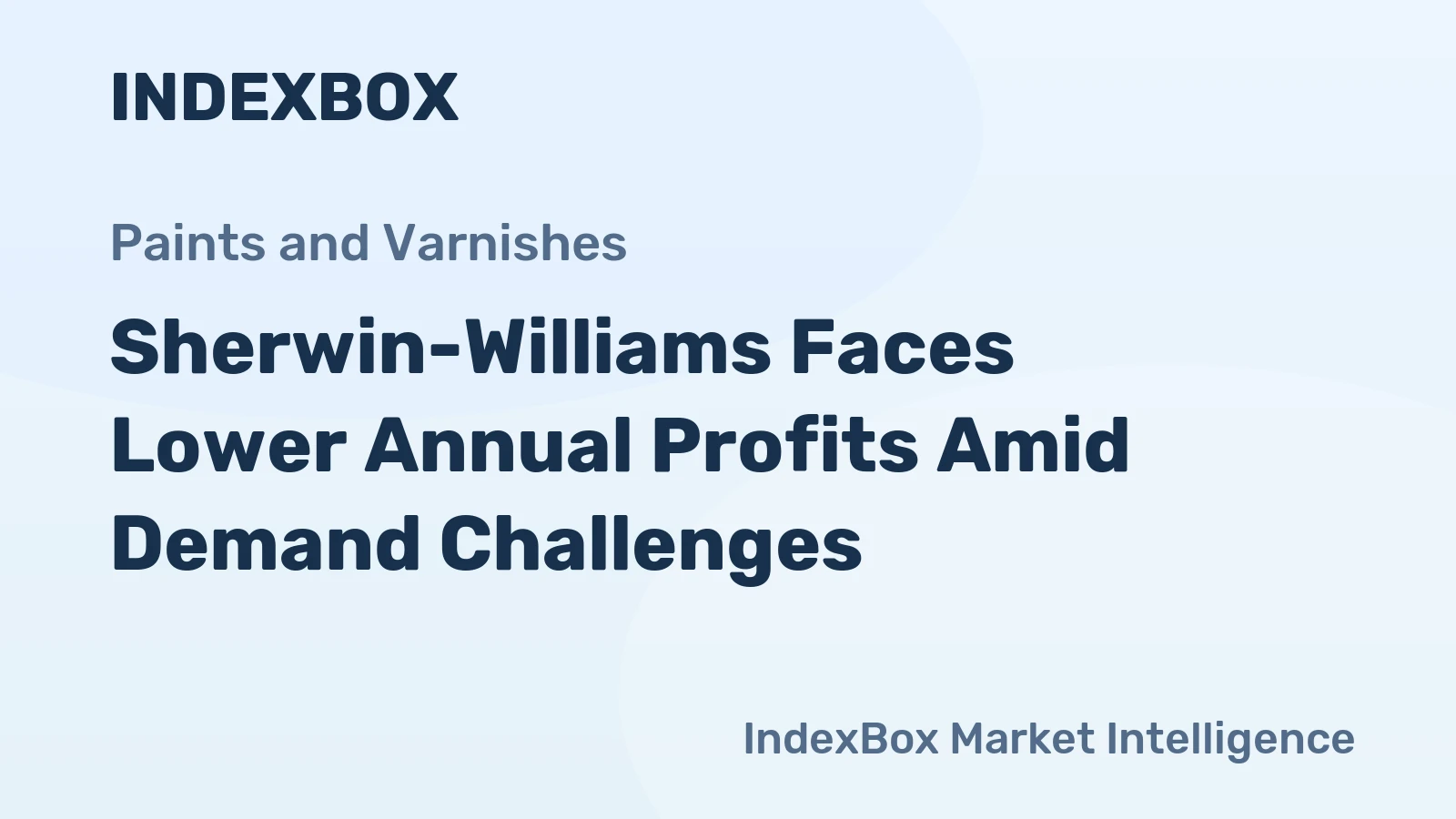 Sherwin-Williams Faces Lower Annual Profits Amid Demand Challenges