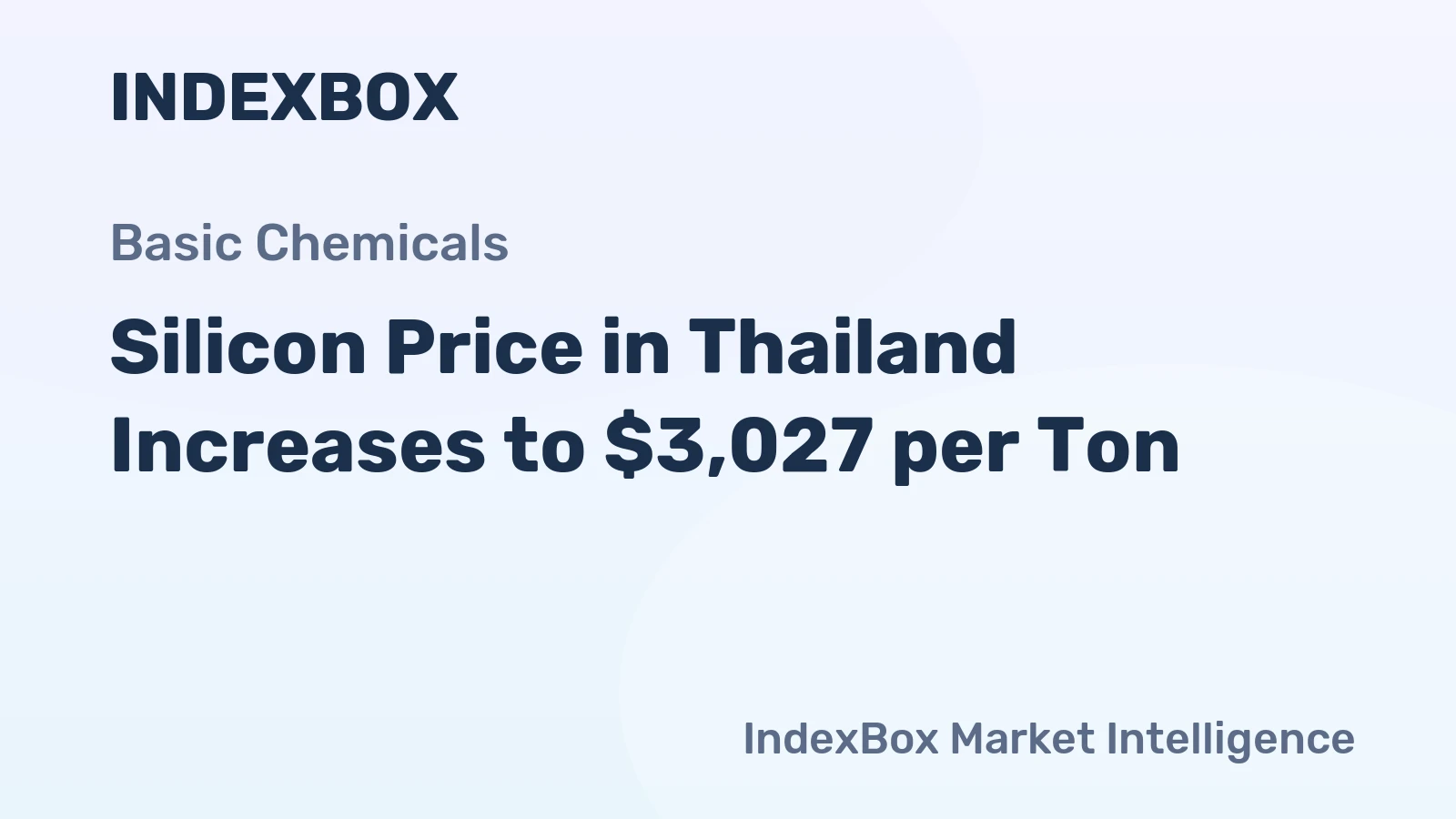 Silicon Price in Thailand Increases to $3,027 per Ton