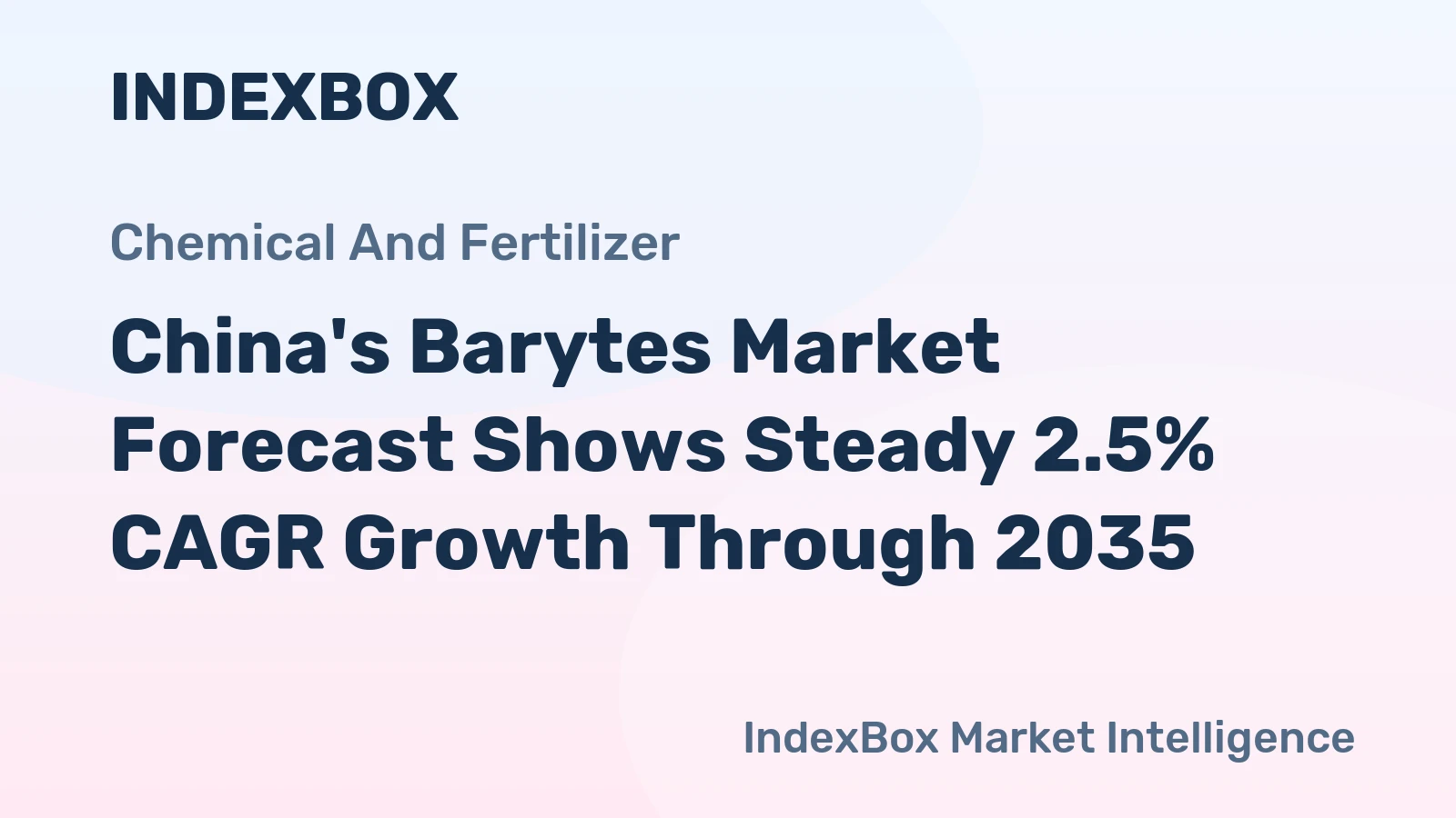 China's Barytes Market Forecast Shows Steady 2.5% CAGR Growth Through 2035